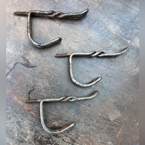 Hand Crafted | Accents | Antique C80s Hand Wrought Iron Screw In Double ...